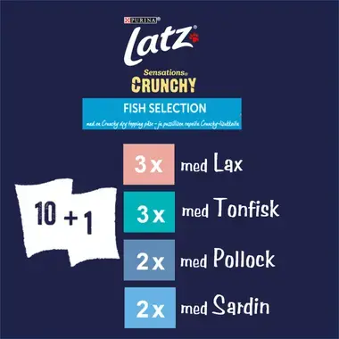 Latz Sensations Crunchy Fish Selection i géle | Purina SE